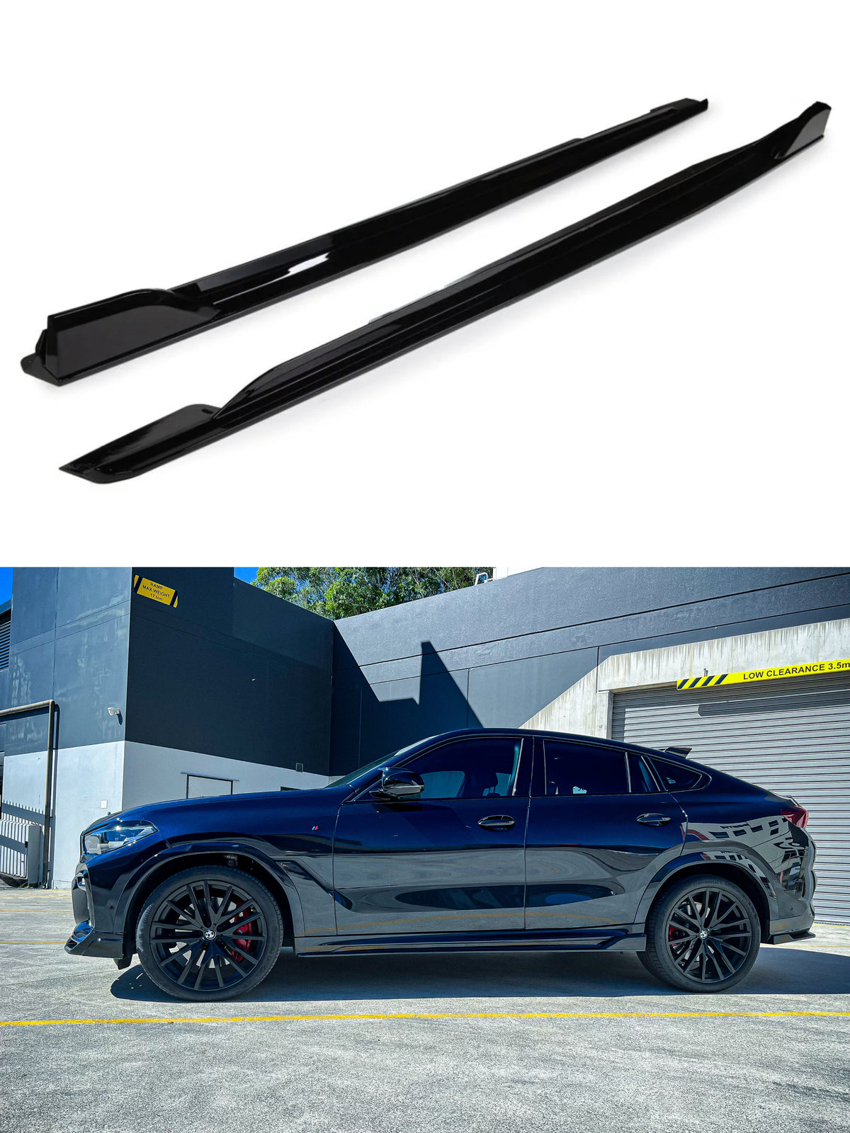 Gloss Black Side Skirt Extensions Fit For BMW【X6 G06】2018-2025 — MJ Mods