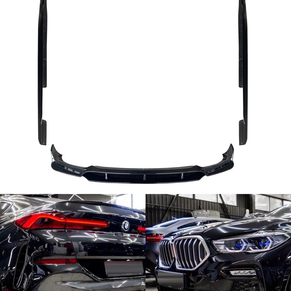 G06 X6 Pre-LCI Black-Out Kit Gloss Black Full Body Kit (Front Lip, Sid ...