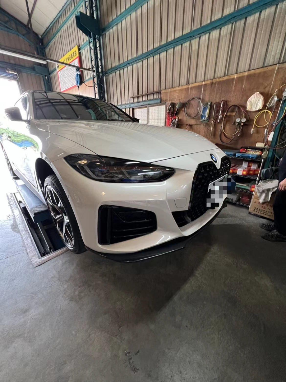 ABS Glossy Black Front Bumper Lip for BMW 4 Series【G26 i4】2020+【MP 3 p ...