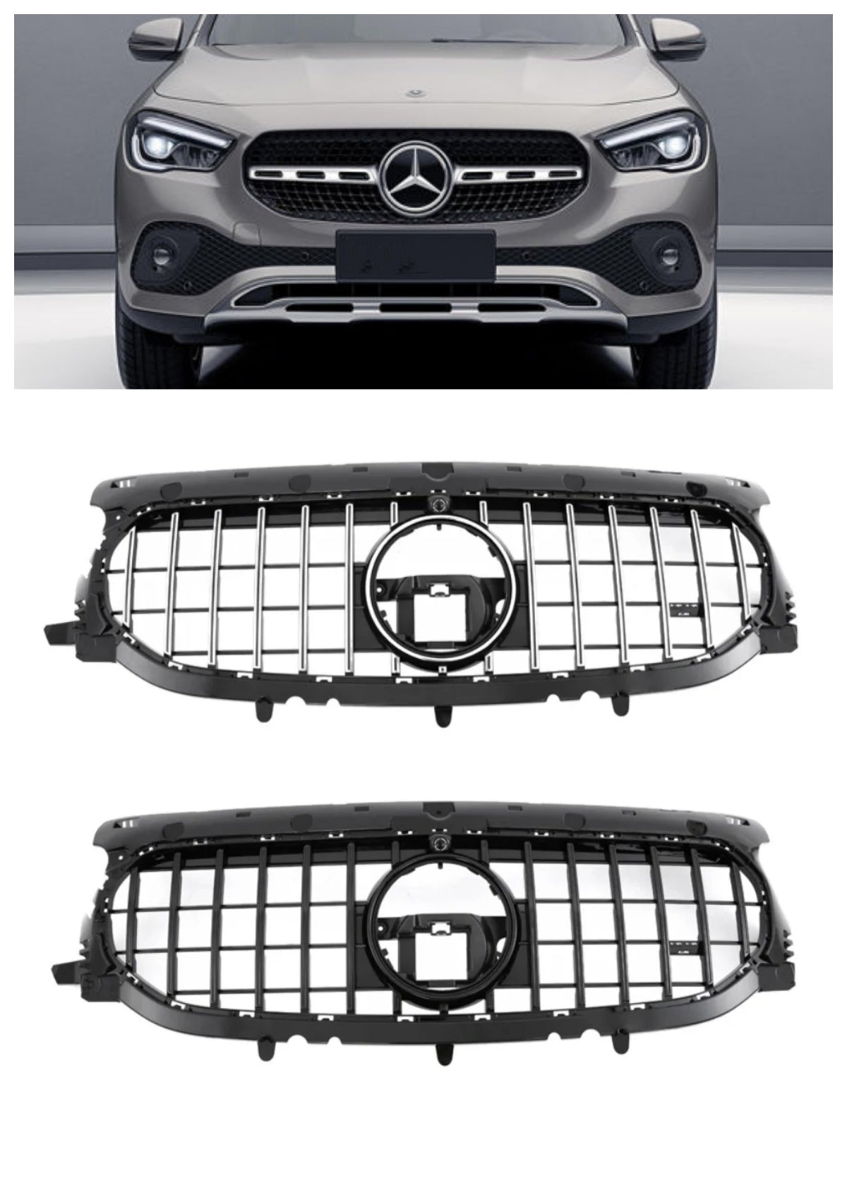 ABS Front Grille For Mercedes-Benz GLA Class 2020-2023【H247 GLA/200/22 ...