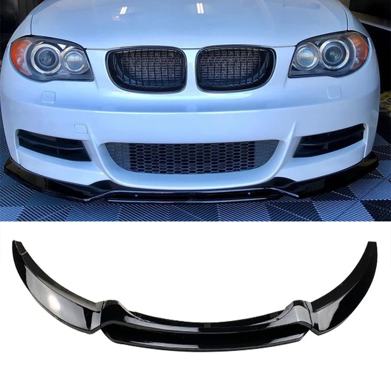 E82 1 Series M Sport Gloss Black Front Lip Splitter 125i 128i 130i 135i ...