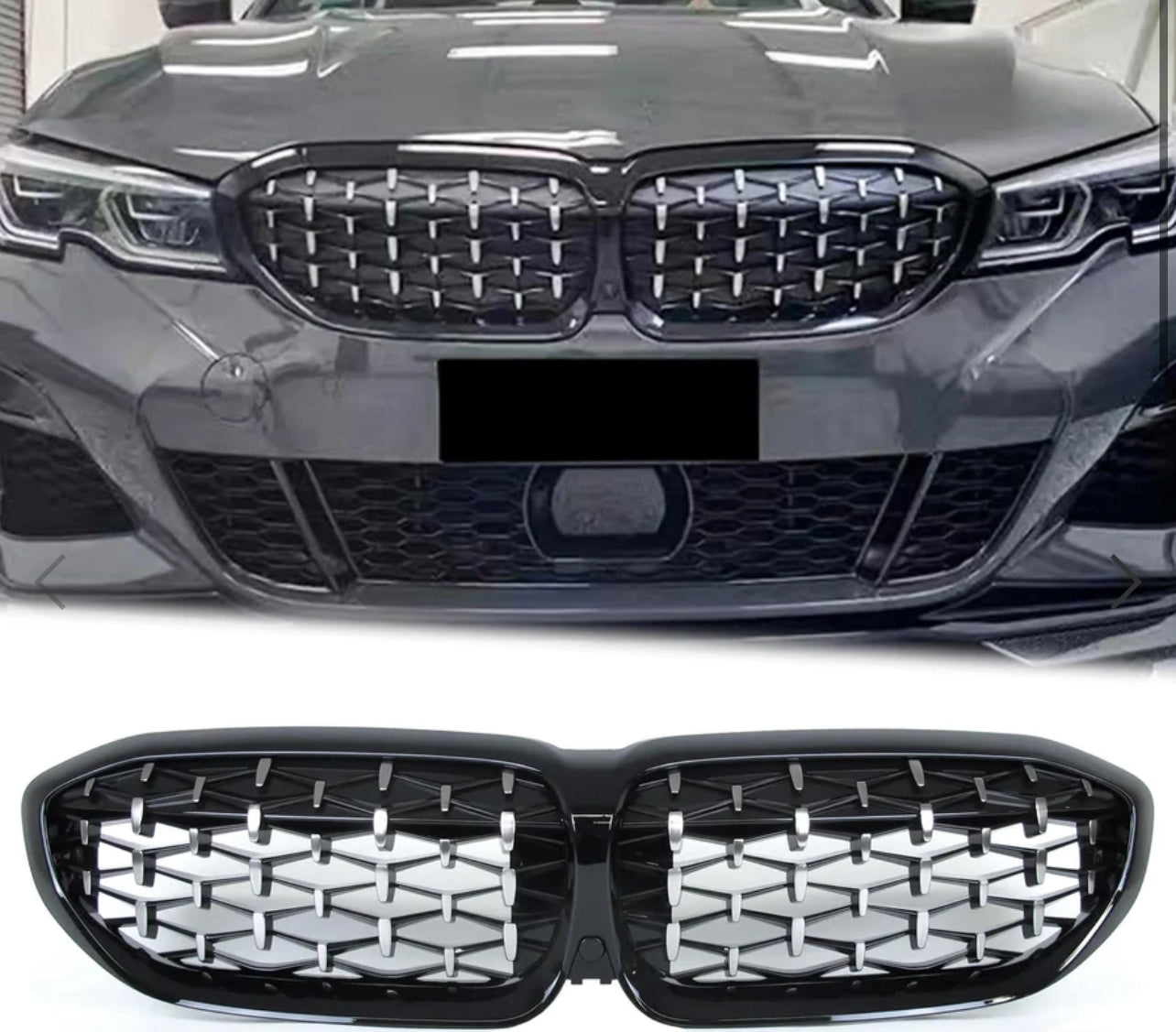 ABS Chrome and Black Front Grille fit for BMW【G20/G21 M340 330/320】【Di ...