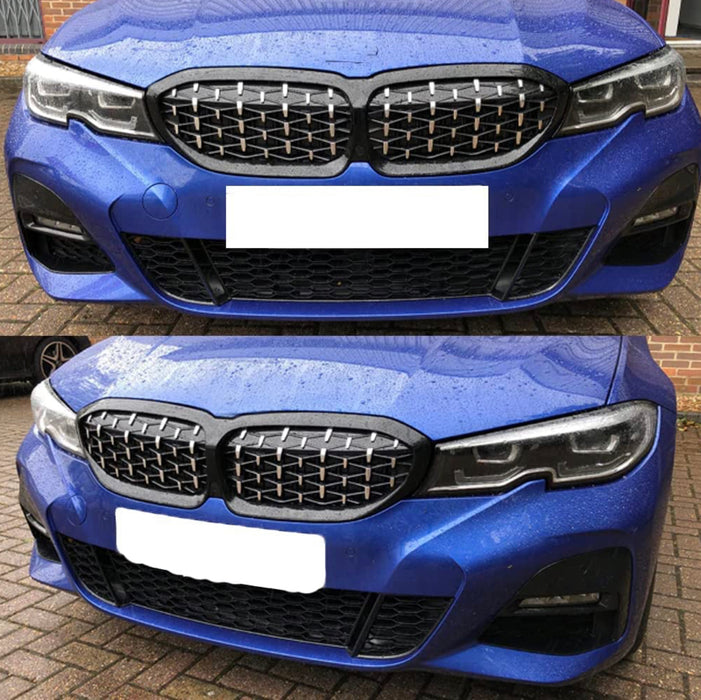 ABS Chrome and Black Front Grille fit for BMW【G20/G21 M340 330/320】【Di ...