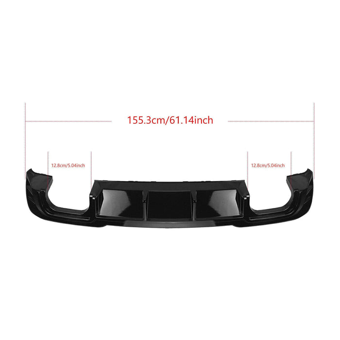 Audi A3 8V S-Line Sedan Gloss Black Rear Bumper Diffuser (2017–2020 ...