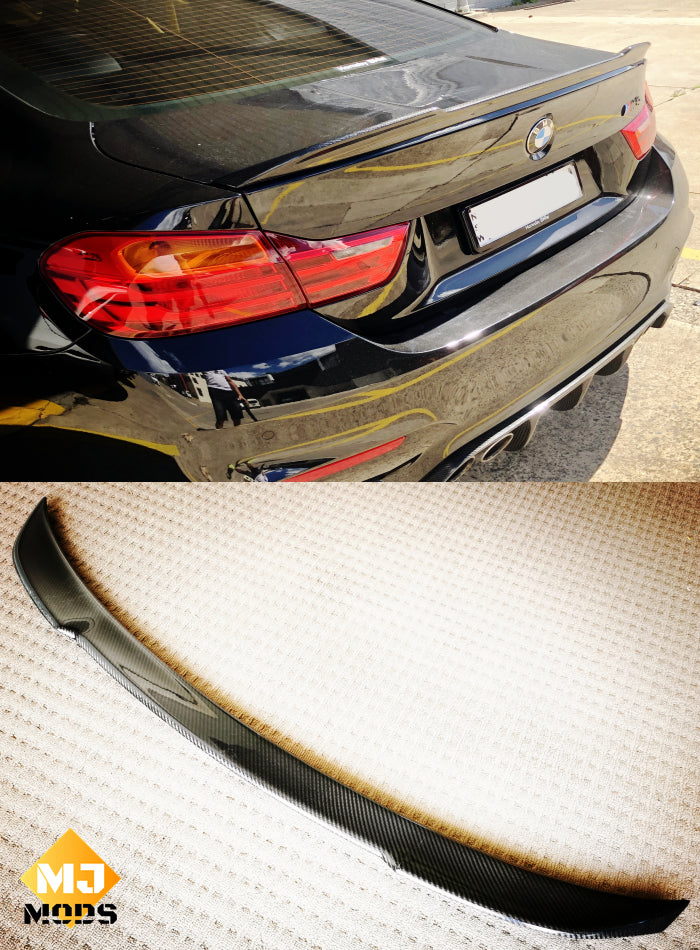 Carbon Fibre Rear Boot Lip Spoiler Fit For BMW M Series F82 M4 CS style ...