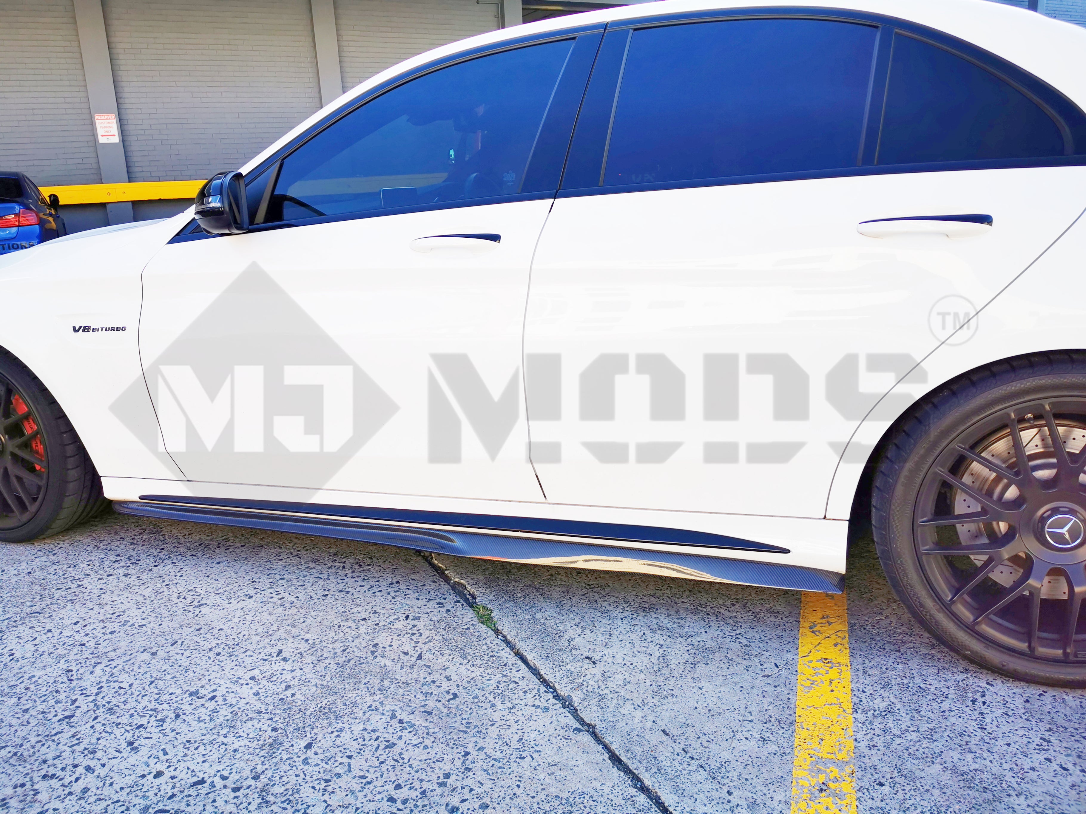 Carbon Fibre Side Skirt Fit For MERCEDES BENZ【W205/C205/A205/S205】【C63 ...